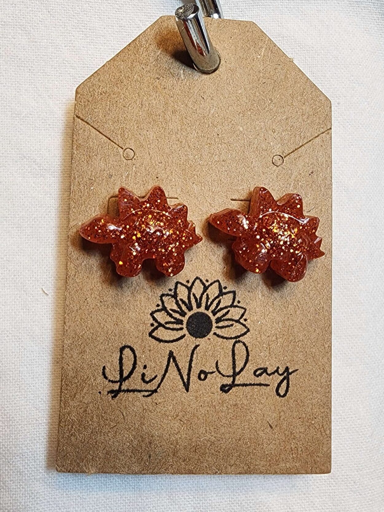 Resin Dino Studs- Orange Stegosaurus – LiNoLay